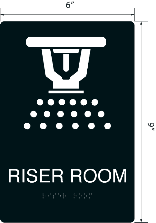 Riser Room' Acrylic ADA Braille Sign - 9" x 6", ADA Sign Store