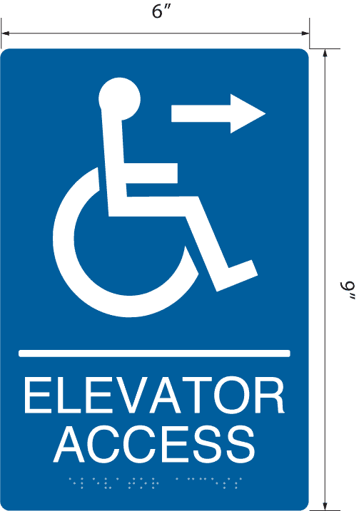 Elevator Directional Sign
